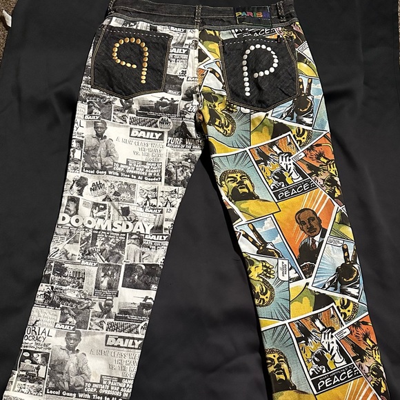Parish | Jeans | Rare Y2k Vtg Parish Denim Peace Doomsday Comic Print ...